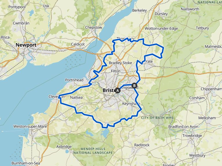 Avon CycleWay clockwise | road ride | Komoot